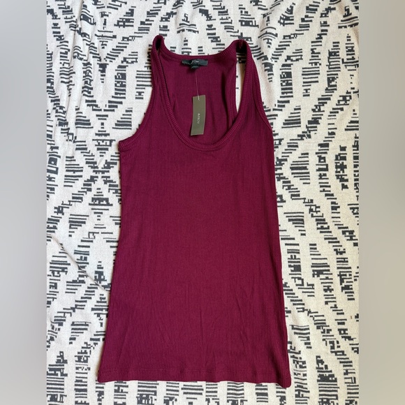 J. Crew | Tops | J Crew Rich Burgundy Ribbed Tank Top | Poshmark